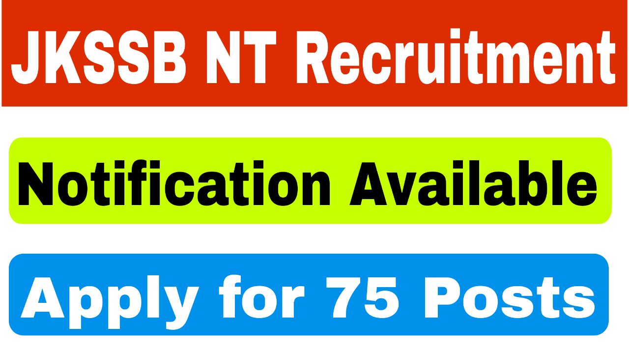 JKSSB Naib Tehsildar Recruitment 2025: Apply Online for 75 NT Posts - sarkarizcb.in